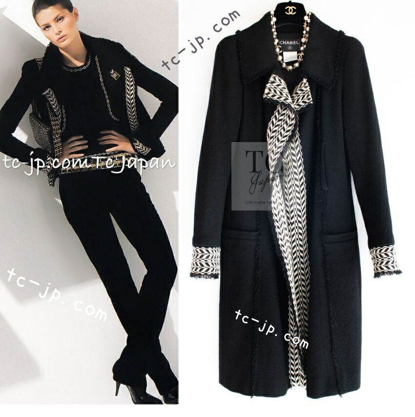【楽天市場】[中古] シャネル コート CHANEL ヴィンテージ いい女 ! 高見え ブラック ウール100% ツイード カール ...