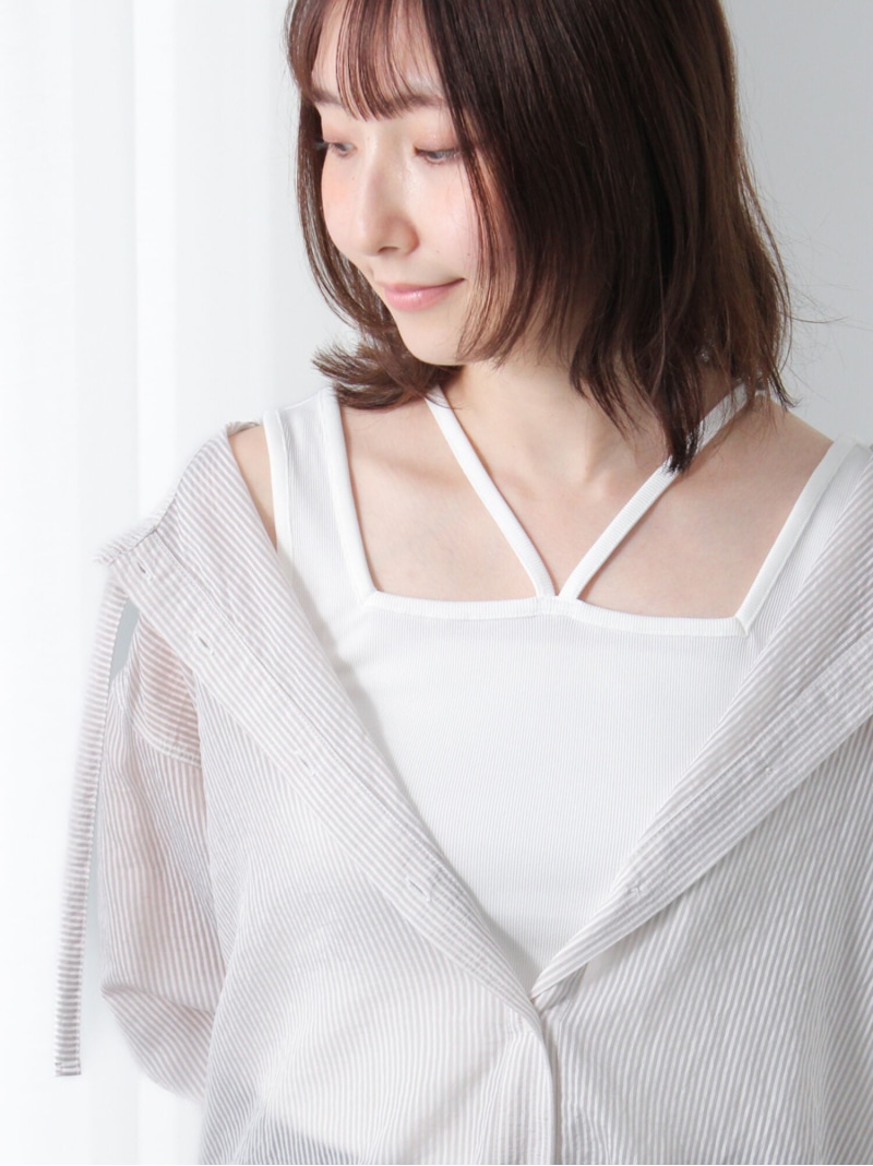 【楽天市場】【接触冷感】ホルターネックタンクトップ Te chichi TERRASSE テチチ トップス ノースリーブ・タンクトップ ホワイト ブラック ベージュ[Rakuten ...