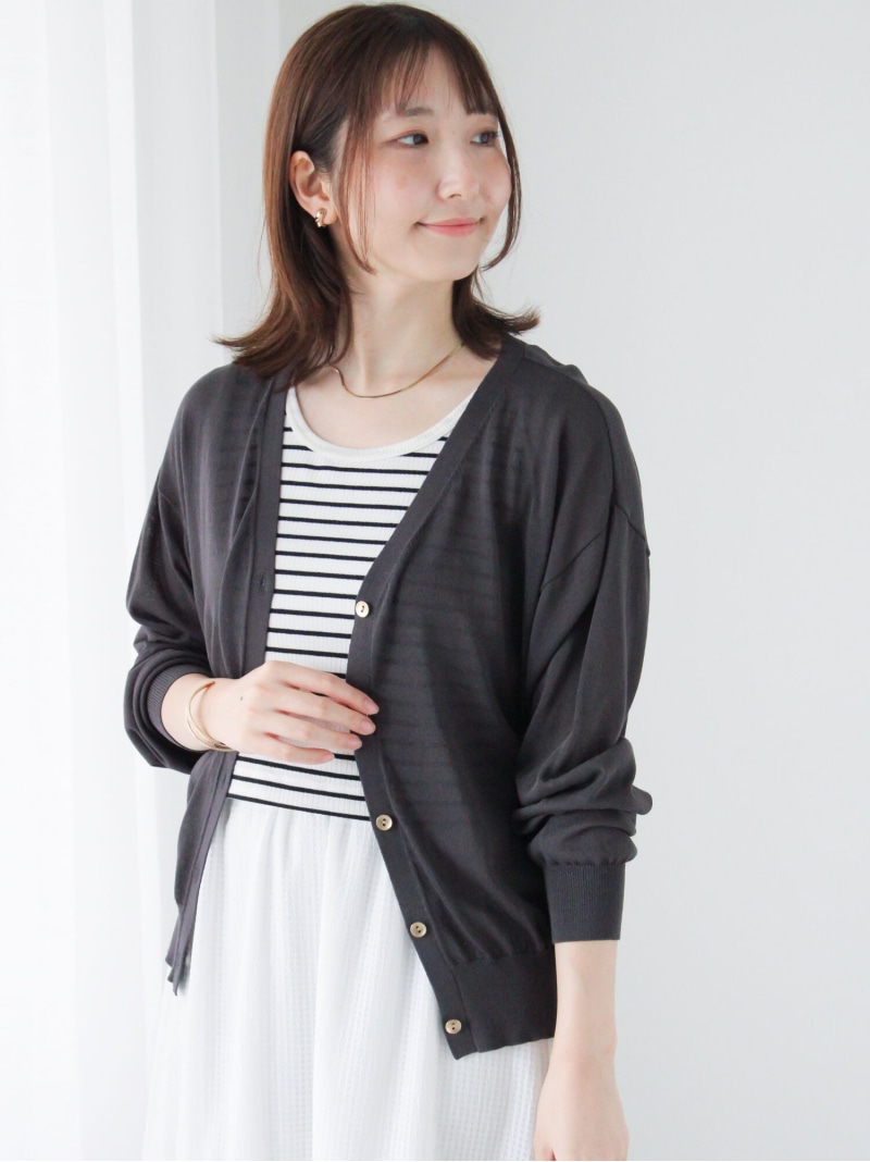 【楽天市場】【SALE／40%OFF】【抗菌防臭】金釦Vネックカーディガン Te chichi TERRASSE テチチ トップス カーディガン パープル グレー ブラック ベージュ ブラウン ...