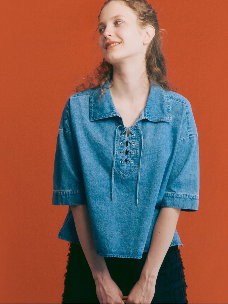 【楽天市場】【SALE／59%OFF】デニムレースアップシャツ《2025autumn catalog item》 Te chichi TERRASSE テチチ トップス シャツ・ブラウス ...