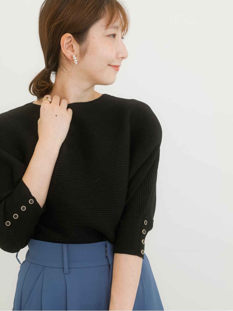 【楽天市場】【SALE／52%OFF】横リブドルマンニット Te chichi TERRASSE テチチ トップス ニット ブラック レッド ...