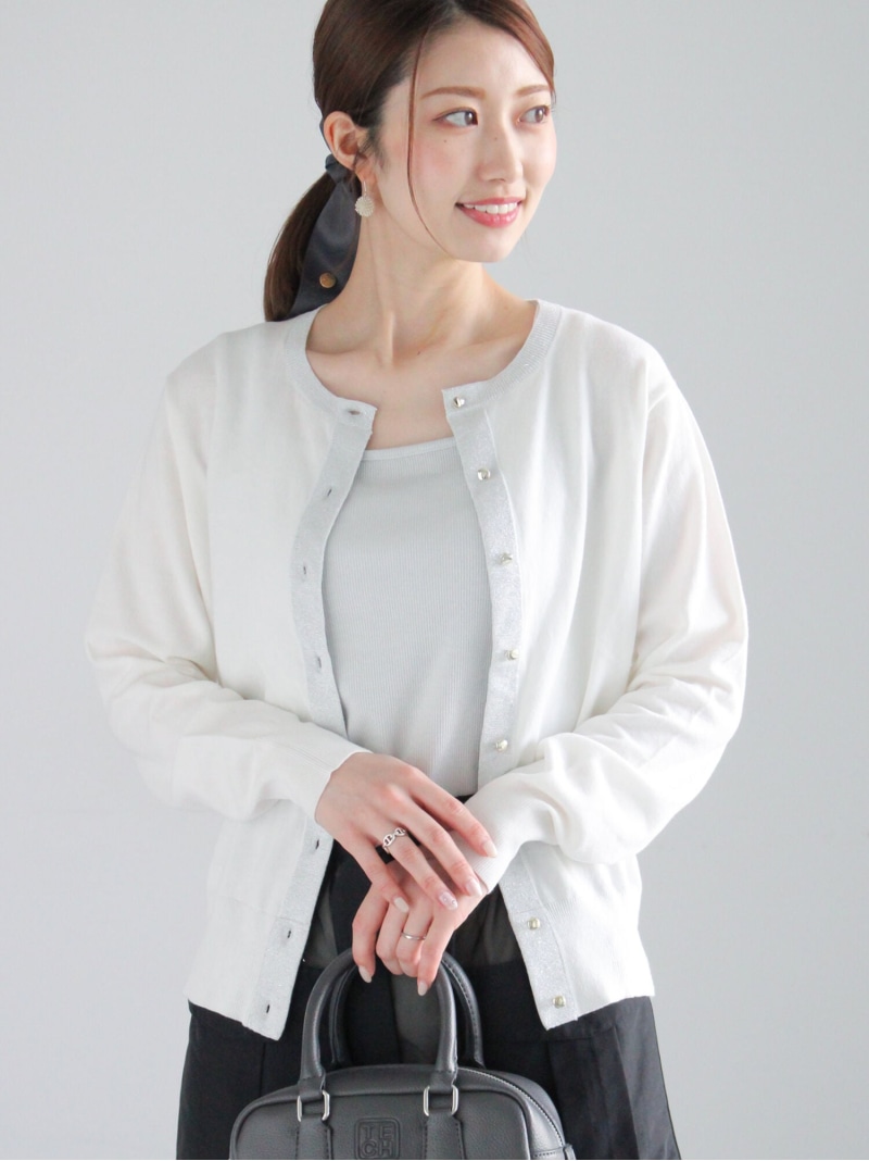 【楽天市場】【SALE／49%OFF】ハイツイストコットンクルーカーディガン Te chichi テチチ トップス カーディガン ネイビー ホワイト ベージュ ピンク【RBA_E ...