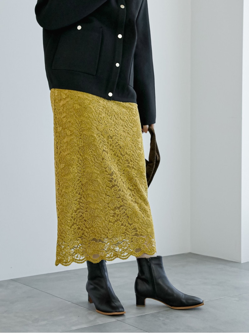 【楽天市場】【SALE／40%OFF】モールレーススカート Te chichi テチチ スカート その他のスカート イエロー ネイビー【RBA ...