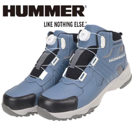 【楽天市場】【2025新商品】弘進ゴム HM-S3D スレートブルー ダイヤル式安全靴 メンズ 樹脂先芯 3E 反射材付 HUMMER 安全靴 スニーカー ミッドカット オシャレ バッシュ ...