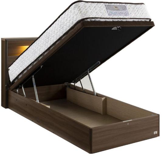 【楽天市場】Serta（サータ）ベッドフレーム「サータ ハリウッド 4008」DX収納タイプ DGW/SA シングル パーソナルシングルサイズ ...