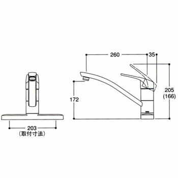 【楽天市場】TOTO シングルレバー混合栓 (台付きタイプ) TKJ33U3R メタルジョイ 台付シングル13（台所）（JIS）：日本テレフォンショッピング