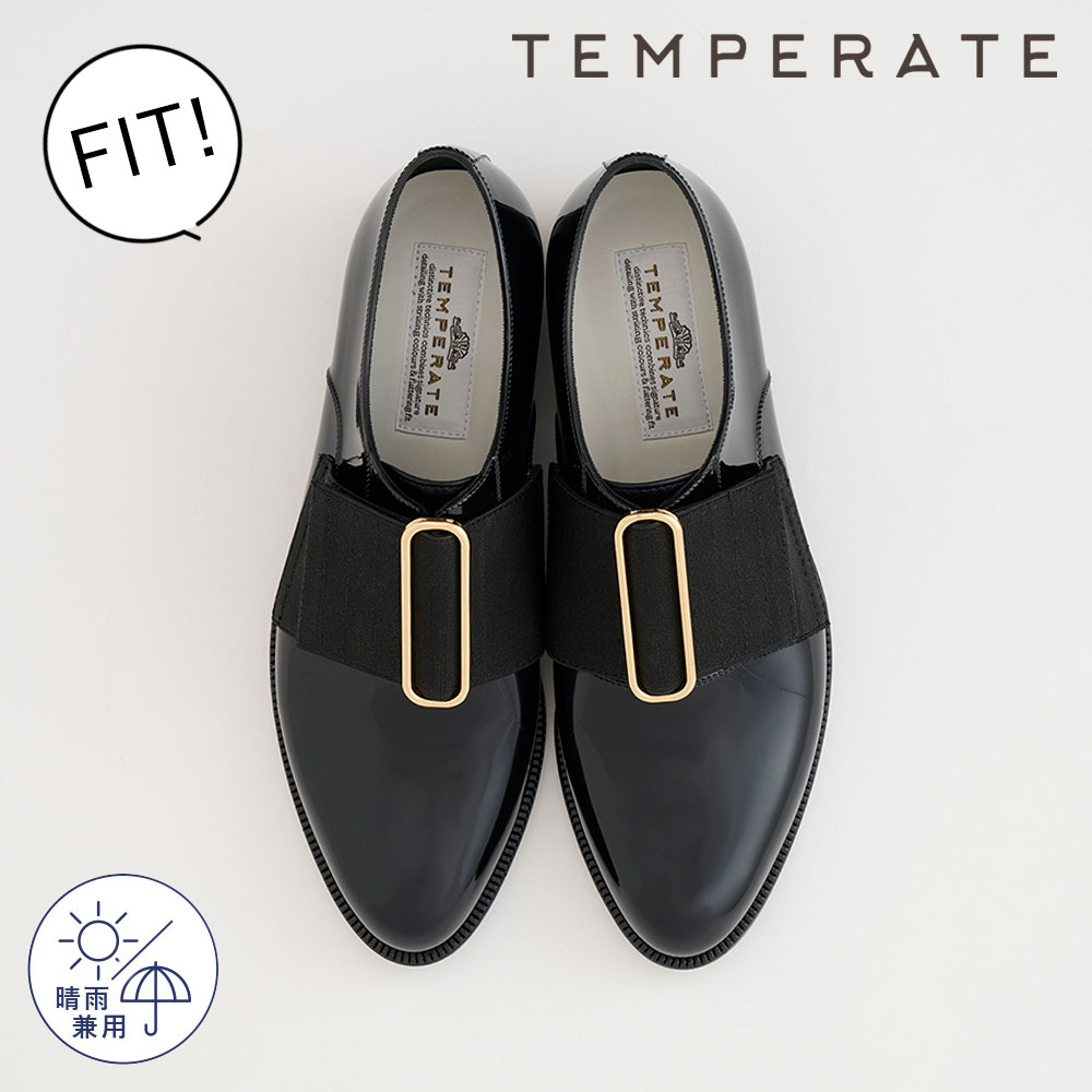 【楽天市場】【公式】 TEMPERATE テンパレイト レインシューズ レディース BAKER FIT スリッポン メタルループ 人気 フィット感重視 PVC オックスフォード マニッシュ ...