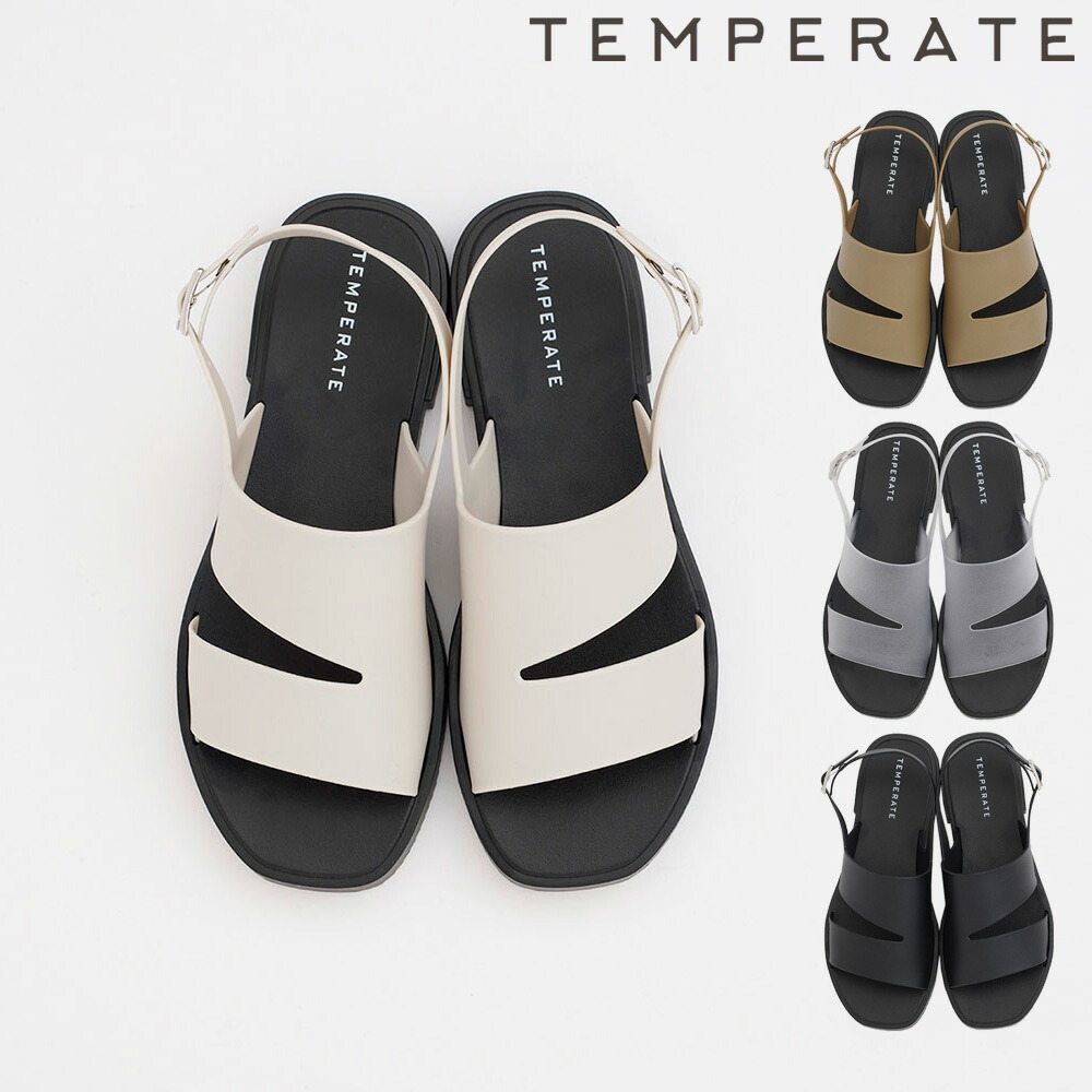 【楽天市場】【公式】 TEMPERATE テンパレイト サンダル レディース HOLS ホルス 定番 シンプル PVC ペタンコ 晴雨兼用 リピート ストレスフリー デイリー オフィス 人気 ...