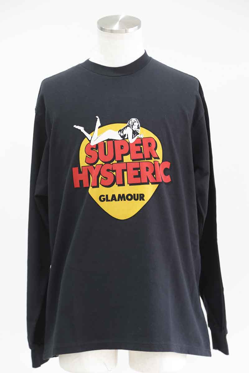 【楽天市場】送料無料 トップス HYSTERIC GLAMOUR ヒステリックグラマー SUPER HYSTERIC Tシャツ / ブラック ...