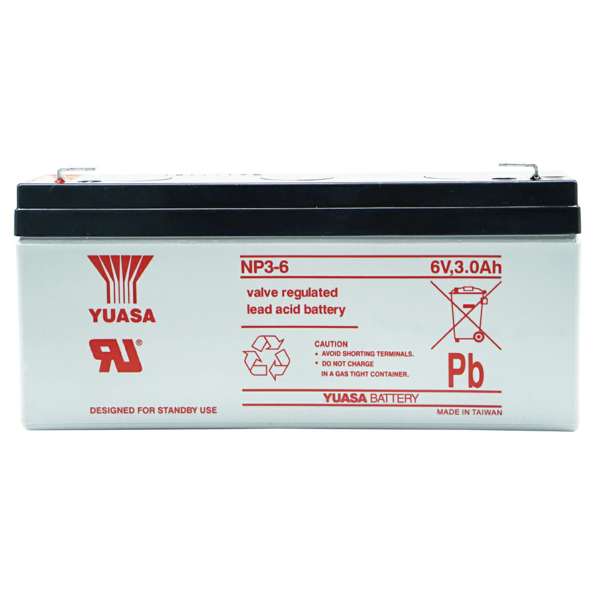 【楽天市場】台湾 YUASA ユアサ NP3-6 小形制御弁式鉛蓄電池 シールドバッテリー UPS 無停電電源装置 互換 WB634 ...