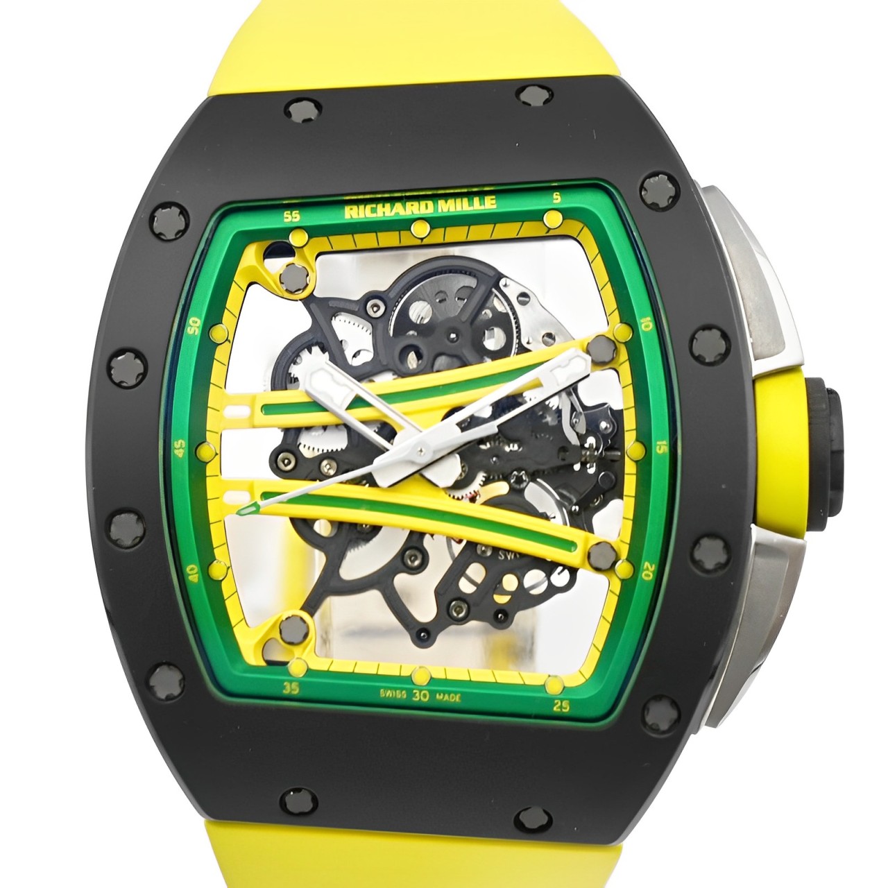 【楽天市場】リシャール・ミル （RICHARD MILLE） マニュアル ワインディング ヨハン・ブレイク RM61-01 〔スケルトン文字盤 ...