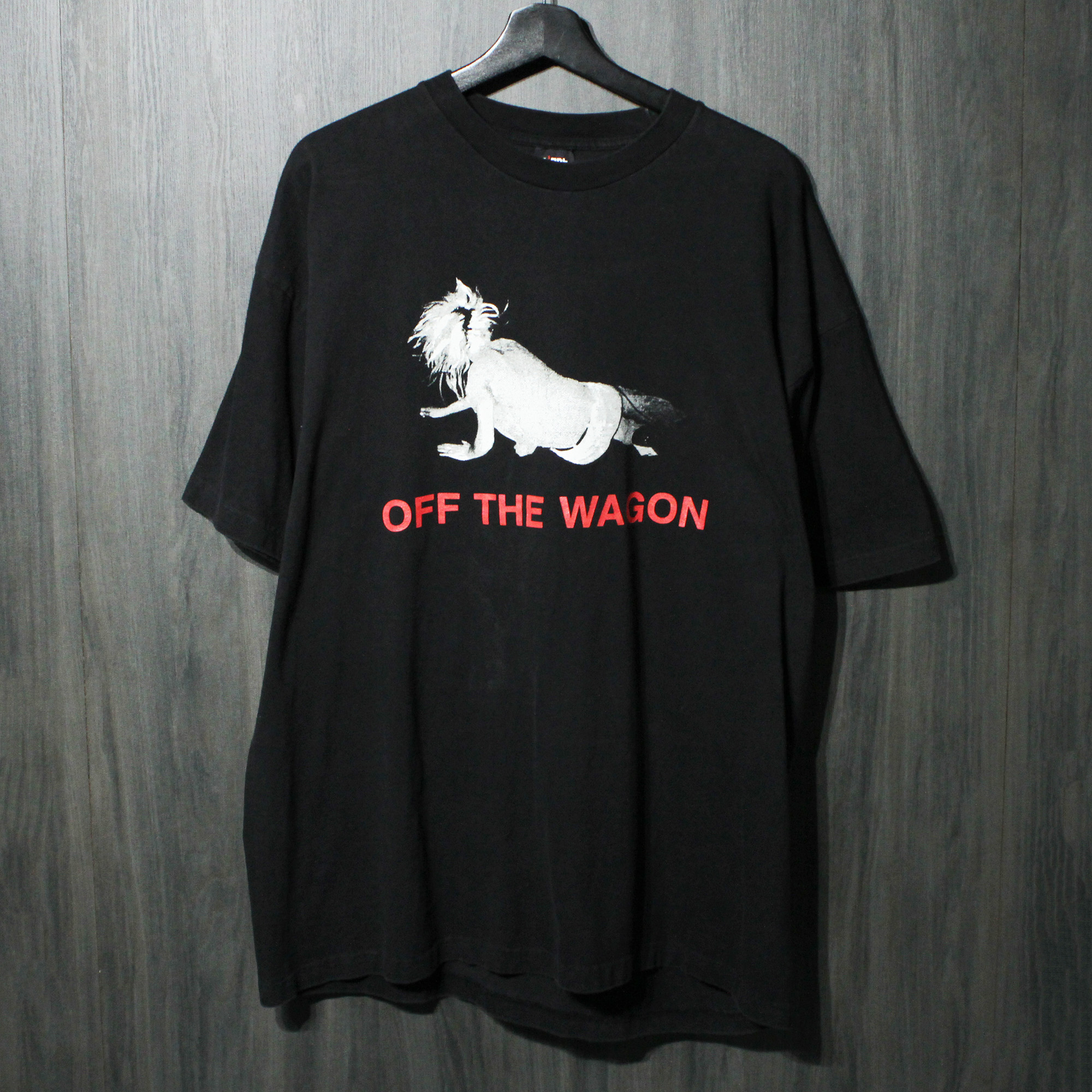 【楽天市場】90s VINTAGE TEE L7 ”Off The Wagon” giant XL エル・セヴン 半袖Tシャツ ブラック ...