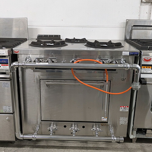 【楽天市場】【業界最長1年保証】【中古】ガスレンジ 外管3口 マルゼン MGRD-096D 幅900×奥行600×高さ800 都市ガス 【送料別途見積】【業務用】【飲食店 店舗 厨房機器 ガス ...