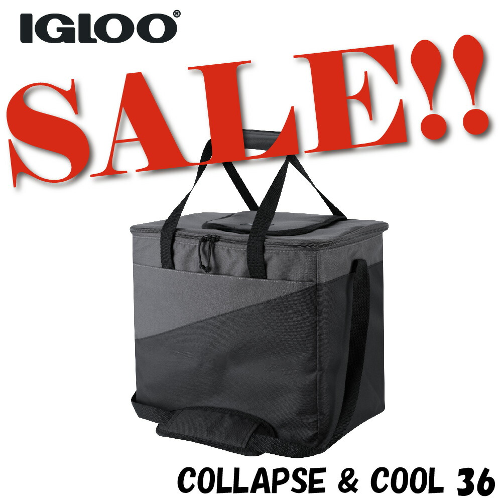 【楽天市場】【限定特価！】クーラーバッグ IGLOO イグルー COLLAPSE & COOL 36 クーラーボックス アウトドア キャンプ 釣り 保冷力 大型 折りたたみ ソフトクーラー ...