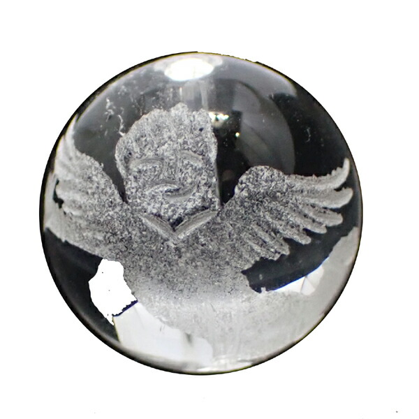 【楽天市場】クォーツ水晶 彫刻 丸玉天使ビーズ 単品 約12mm 天然石：テソロ 楽天市場店