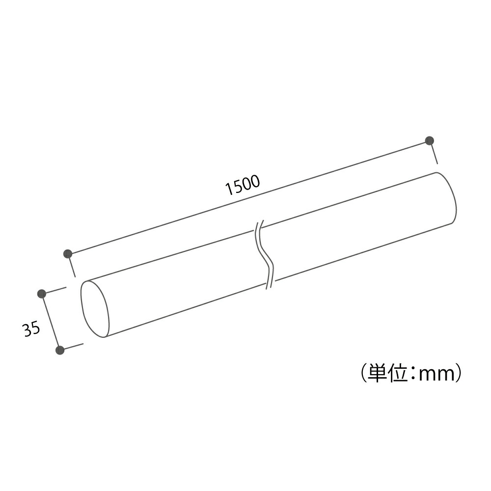 【楽天市場】マツ六 ECLE 木製 太さ35ミリ 手すり専用丸棒 1．5m クリアEL-T1515C【階段・廊下・パーツ・ブラケット・取付・て ...