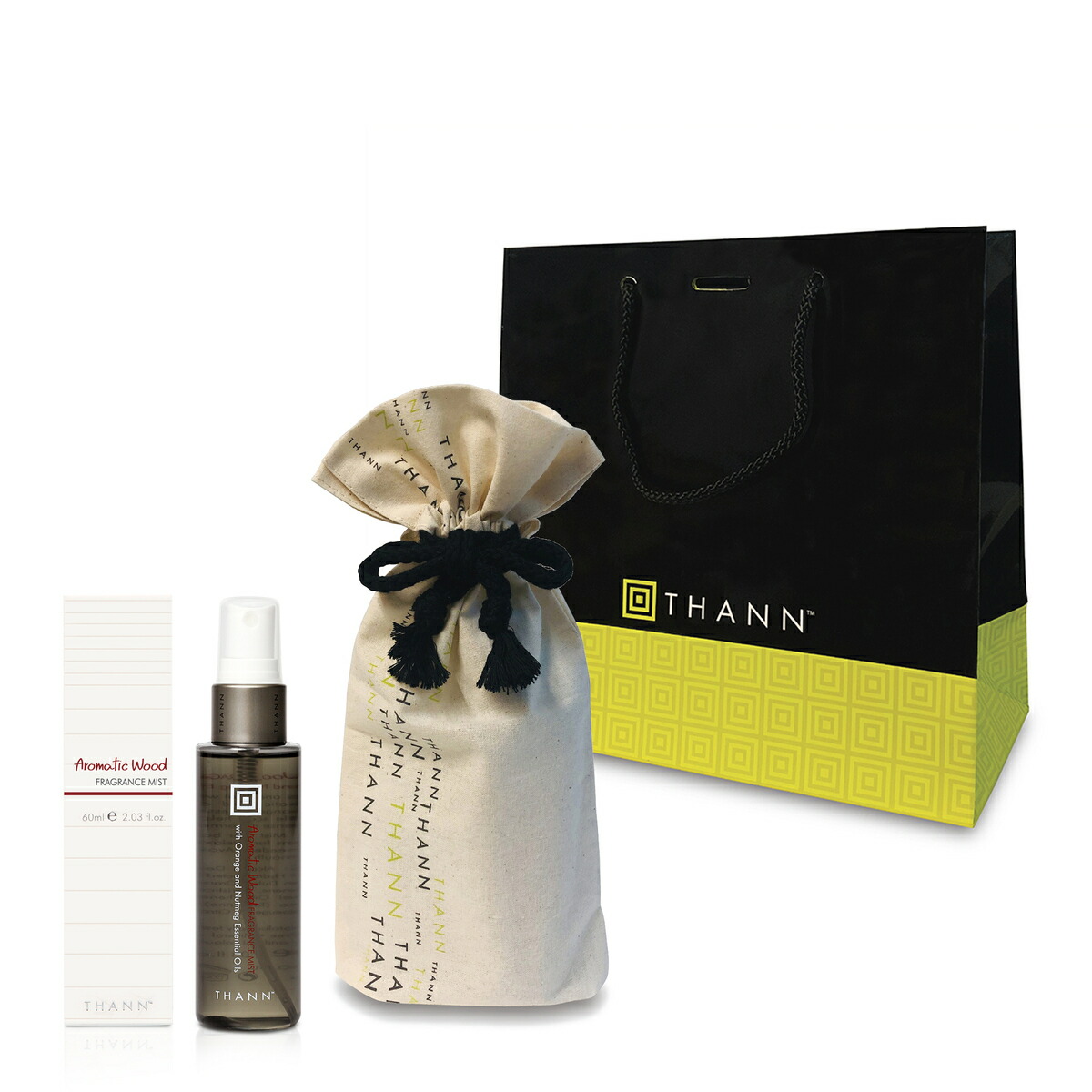 【楽天市場】【THANN/タン 公式】フレグランスミスト AW《アロマティックウッド》60ml ギフト 巾着ショッパー付き タイ オーガニック アロマ フレグランス ミスト 香水 ルーム ...