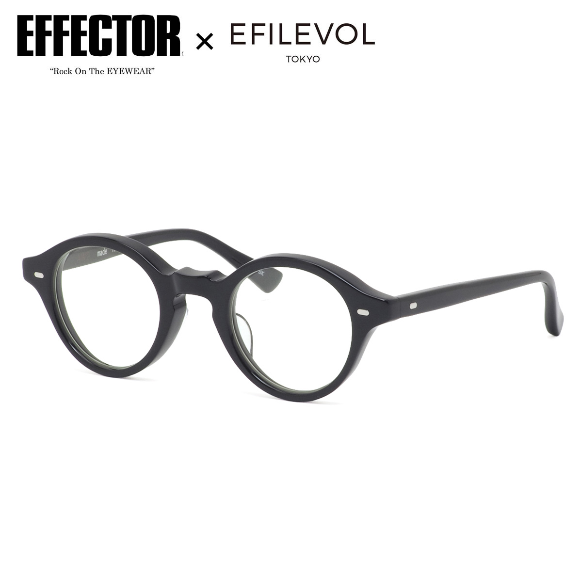 【楽天市場】エフェクター AW2 BK 44 メガネ 伊達メガネレンズ付 EFFECTOR × EFILEVOL エフィレボル アンディ ウォーホル made in Japan 日本製 国産 ...