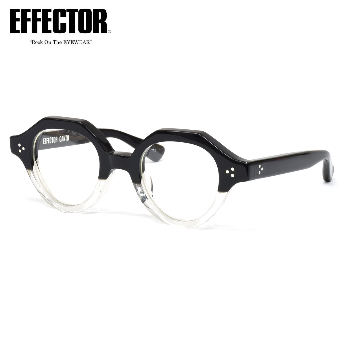 【楽天市場】エフェクター CANT BK2 45 メガネ 伊達メガネレンズ付 EFFECTOR カント クラウンパント made in Japan 日本製 鯖江 国産 メンズ レディース ...