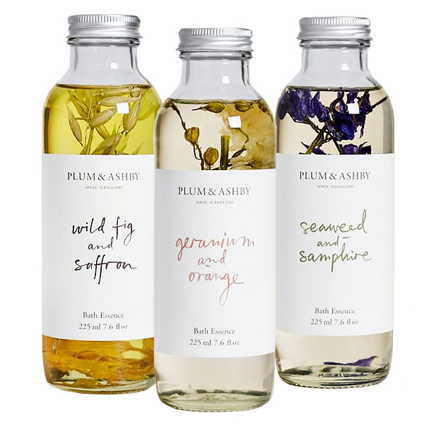 【楽天市場】PLUM & ASHBY バスエッセンス 225ml（ゼラニウム＆オレンジ / シーウィード＆サンファイア / ワイルドフィグ＆サフラン） 入浴剤 イギリス製 プラム＆アシュビー ...