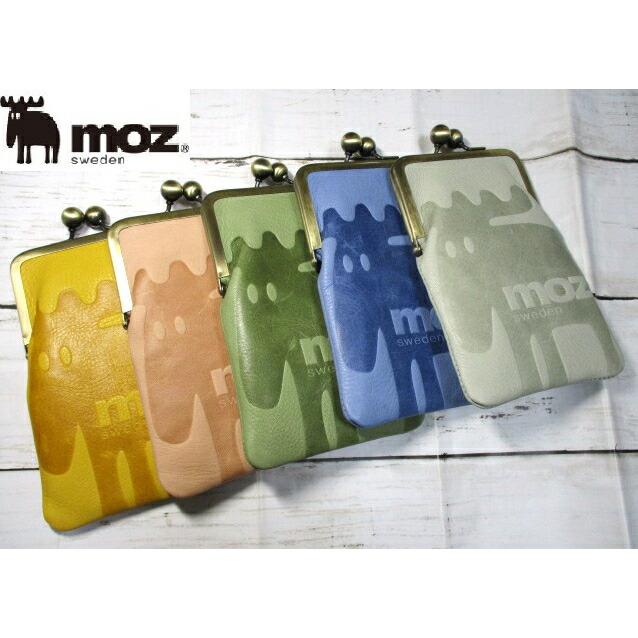 【楽天市場】（在庫SALE 20%OFF） モズ moz マルチケース レディース 財布 がま口 本革 スマホケース ブランド ナチュラルレザー 可愛いパステルカラー 86039 おまけ付き ...