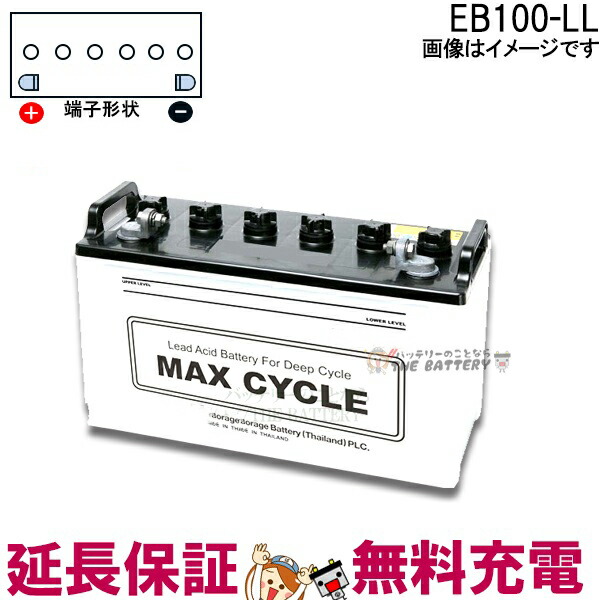 【楽天市場】安心の正規品 保証付 EB100 LL サイクルバッテリー 蓄電池 自家発電 L形端子 ボルト締付端子 日立 後継品：バッテリーの ...