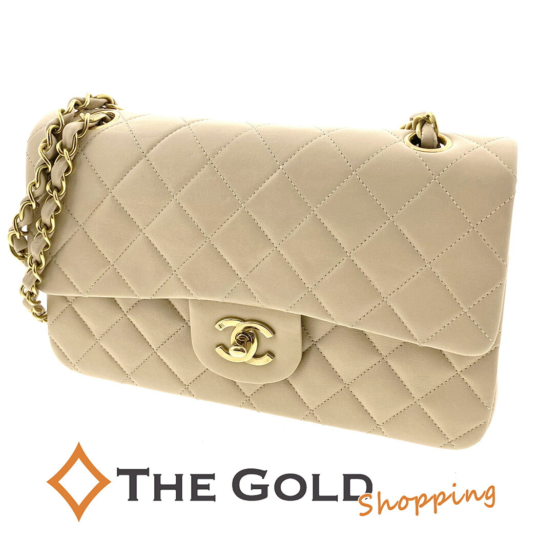 【楽天市場】CHANEL マトラッセ チェーンショルダーバッグ 23cm ラムスキン ベージュ レザー ゴールド金具 シャネル ショルダー ...