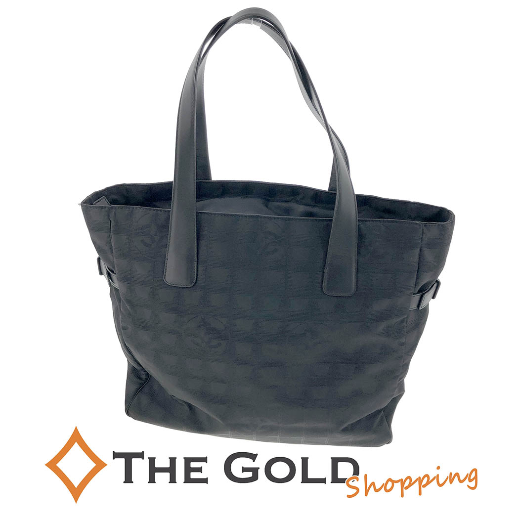 【楽天市場】CHANEL トートバッグGM A15825 ニュートラベルライン ナイロン ブラック レディース シャネル 【中古】：THE GOLD ショッピング