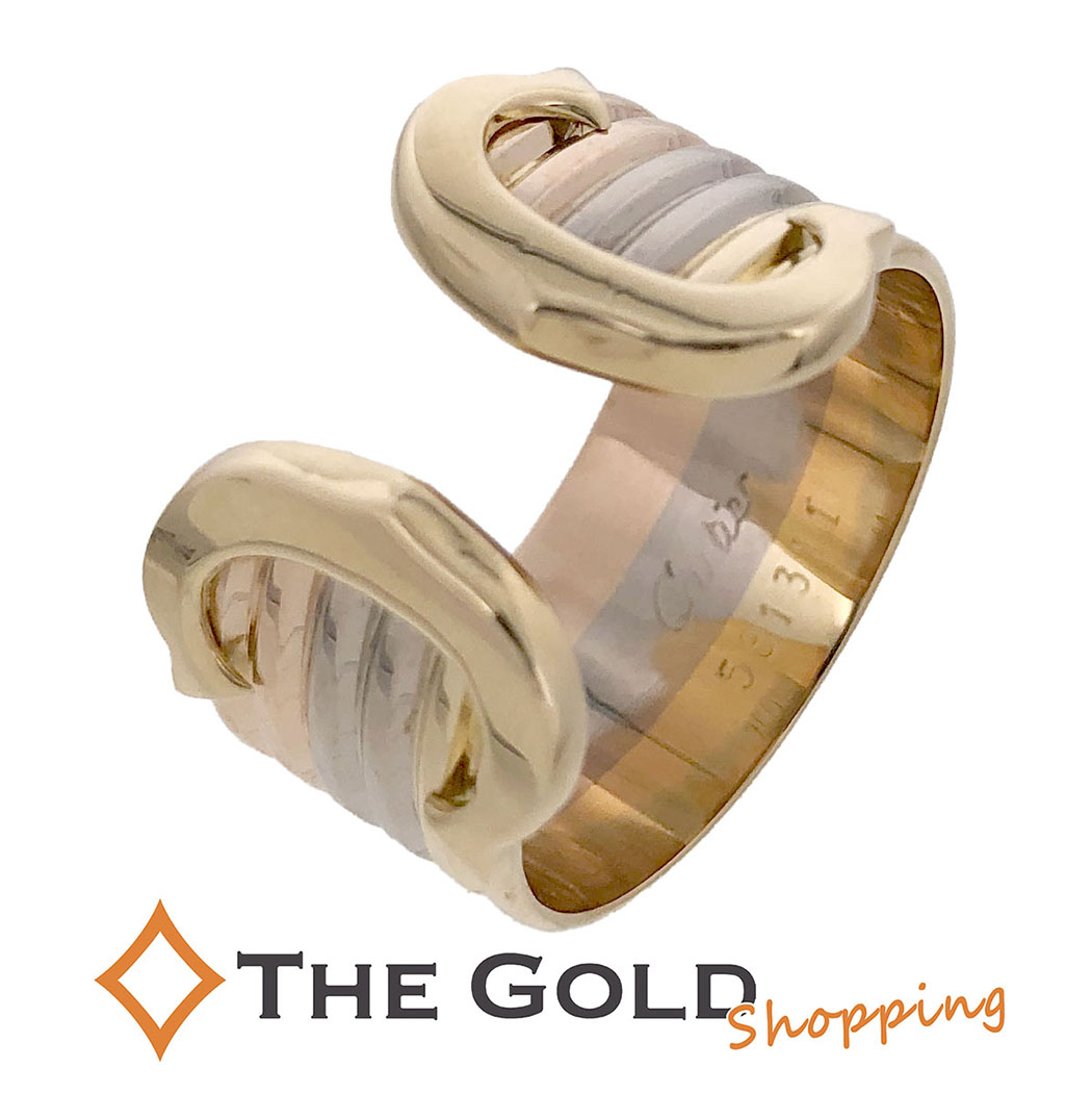 【楽天市場】カルティエ 2Cトリニティ リング #54 15号 750 YG WG PG 3カラー 男女兼用 仕上げ済 ジュエリー ...