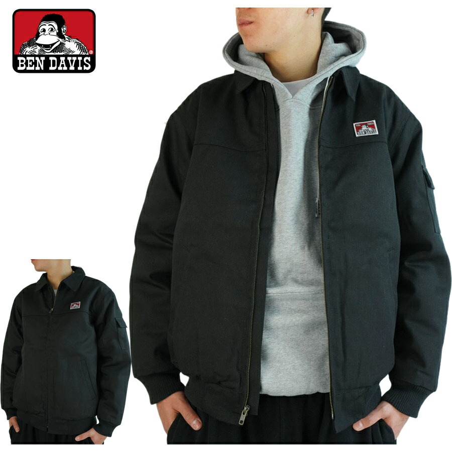 【楽天市場】BEN DAVIS ベンデイビス374 メカニック ジャケット MECHANIC’S JACKETBLACK ブラック 黒ワーク ...