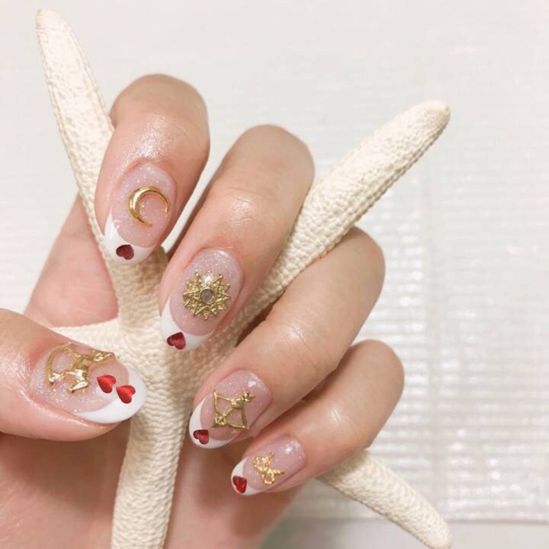 【楽天市場】送料無料 デザインネイルチップ つけ爪 お得な24枚set セット ネイルアート デコネイル 成人式 結婚式 披露宴 ネイルチップ ネイルパーツ J 825 32:安カワ