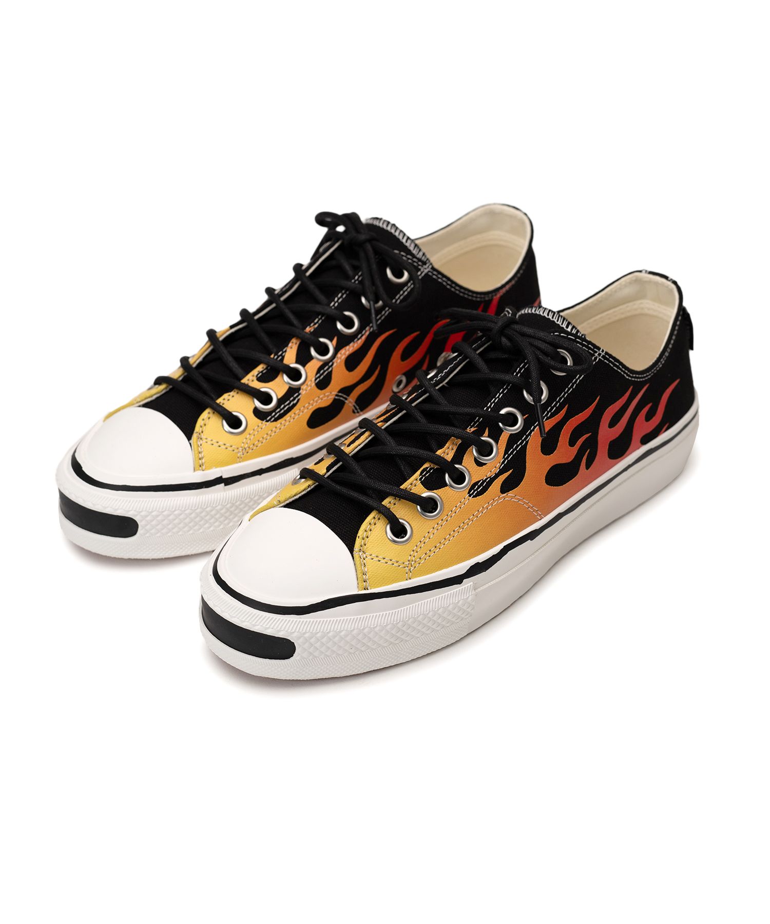 【楽天市場】【正規取扱店】KAMIYA スニーカー Joey Fire Pattern Vulcanized Sneaker BLACK ...
