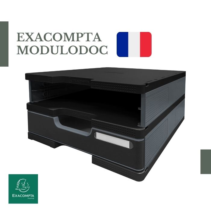 【楽天市場】EXACOMPTA エグザコンタ MODULODOC モデューロドック 引出し付き A4【浅型】【マウスグレー/ブラック ...