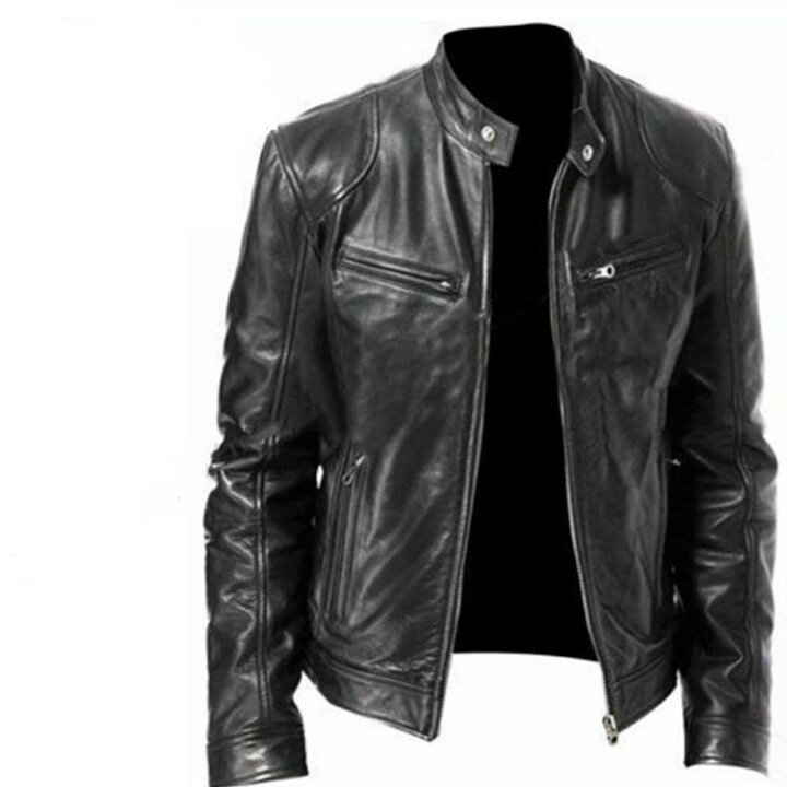 【楽天市場】【店長おすすめ】レザージャケット ブルゾン 革ジャン メンズ ライダースジャケット フェイクレザー アウターバイク ライダース ...