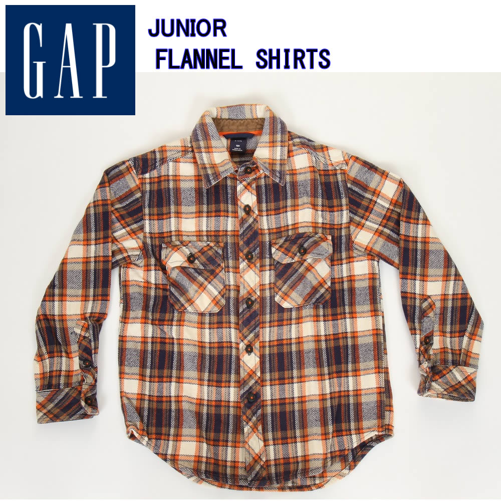 【楽天市場】GAP USED JUNIOR FLANNEL SHIRT Kids Osyare Check Shirts ギャップ ジュニア ...