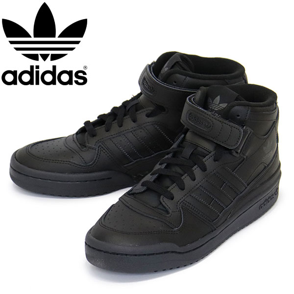 【楽天市場】正規取扱店 adidas (アディダス) GV9767 FORUM MID フォーラム ミッド スニーカー ブラックxブラックx ...