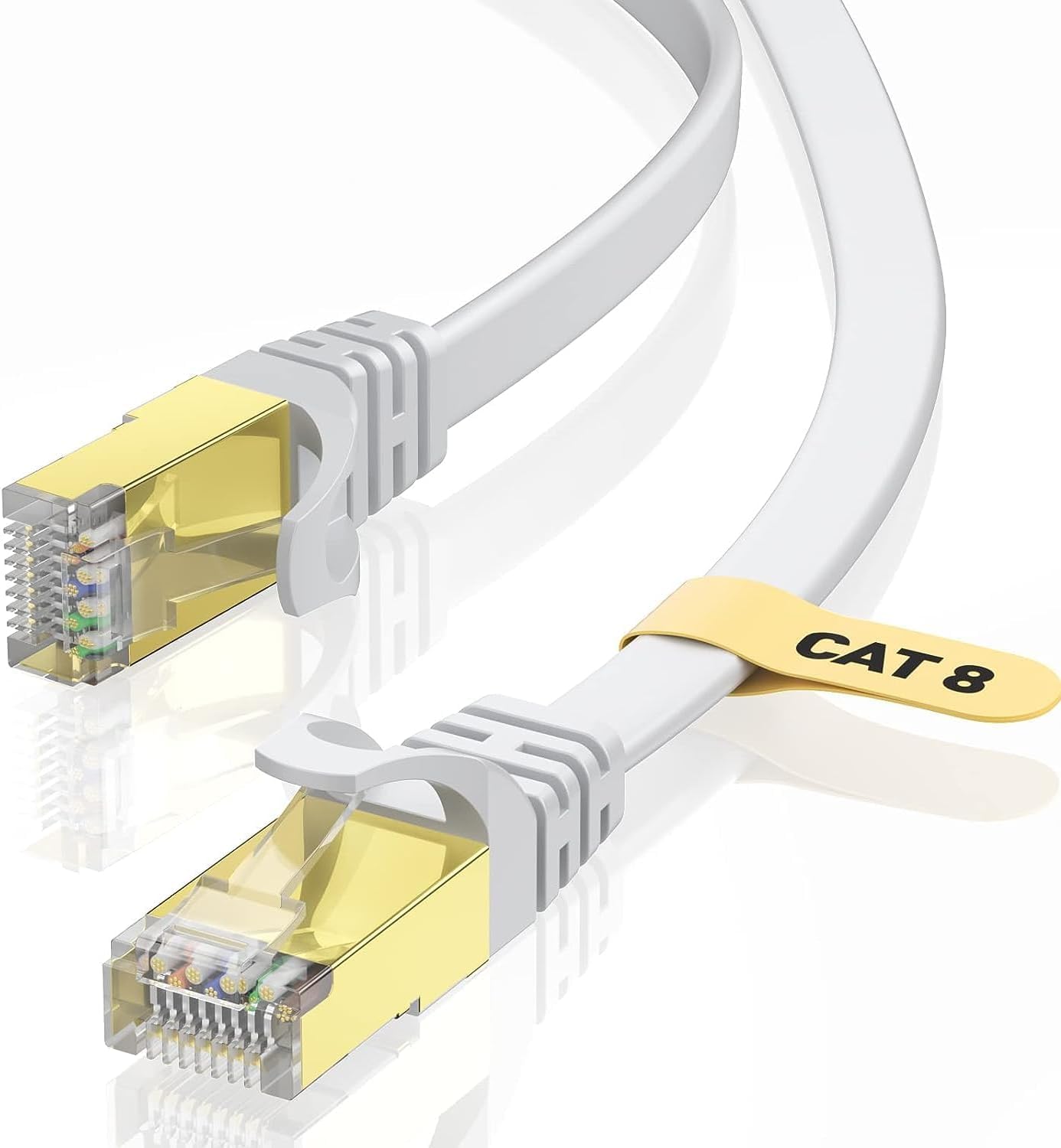 【楽天市場】BUSOHE LANケーブル 4M Cat-8 フラットケーブル 40Gbps 2000MHz RJ45 コネクタ付き ギガビット 高速 イーサネットケーブル 金メッキ 爪折れ防止 ...