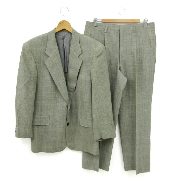 【楽天市場】ランセル スーツ セットアップ 上下セット ウール100% チェック柄 メンズ 94AB4サイズ ベージュ LANCEL 【中古】：Thumbs-up