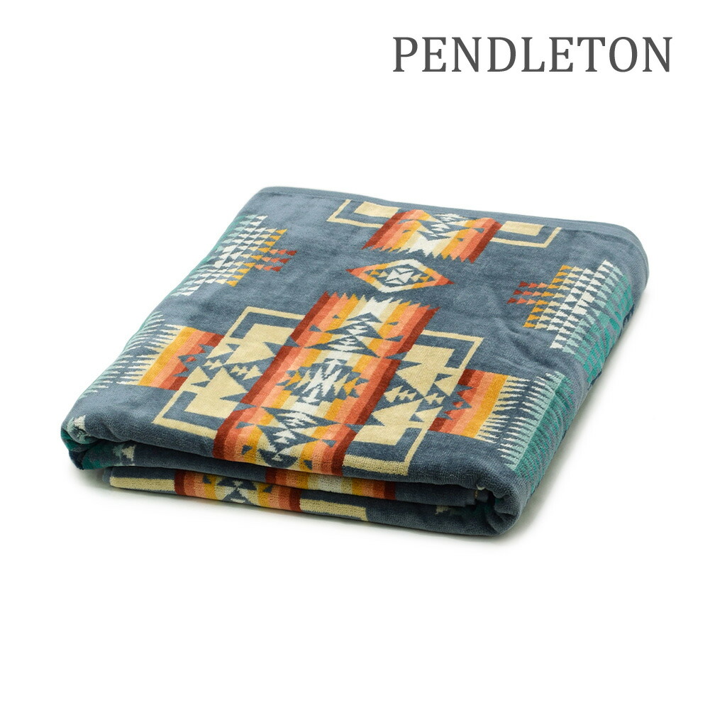 【楽天市場】ペンドルトン ビーチタオル XB233-53803 CHIEF JOSEPH SLATE ブランケット JACQUARD BEACH TOWL PENDLETON【送料無料 ...