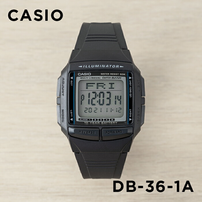 【楽天市場】【並行輸入品】【10年保証】CASIO DATA BANK カシオ データバンク DB-36-1A 腕時計 時計 ブランド メンズ ...