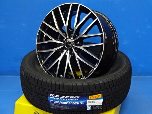 【楽天市場】エクストレイル アウトランダーPHEV 18インチ 新品 冬タイヤ ホイール 社外 18X7.5+40 5H114.3 2023年 ピレリ アイスゼロ 235/60R18 T33 ...