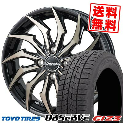 【楽天市場】165/60R15 77Q トーヨータイヤ OBSERVE GIZ3 Warwic Harvel スタッドレスタイヤホイール4本セット 【取付対象】：タイヤプライス館