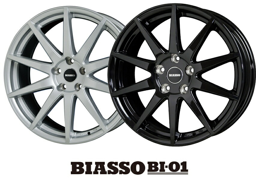 【楽天市場】【アルミホイール単品4本価格】【17インチ】【BIASSO BI-01】（ビアッソBI-01）【17X7.0 5穴 PCD：110】【フィアット500X、JEEP チェロキー・レネ ...