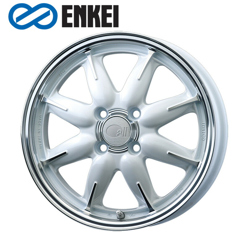 【楽天市場】ENKEI all one 15×5.0J PCD100 4H INSET+45 ボア径φ75 マシニングパールホワイト (M/PW) 15インチ ホイール単品 1本 エンケイ ...