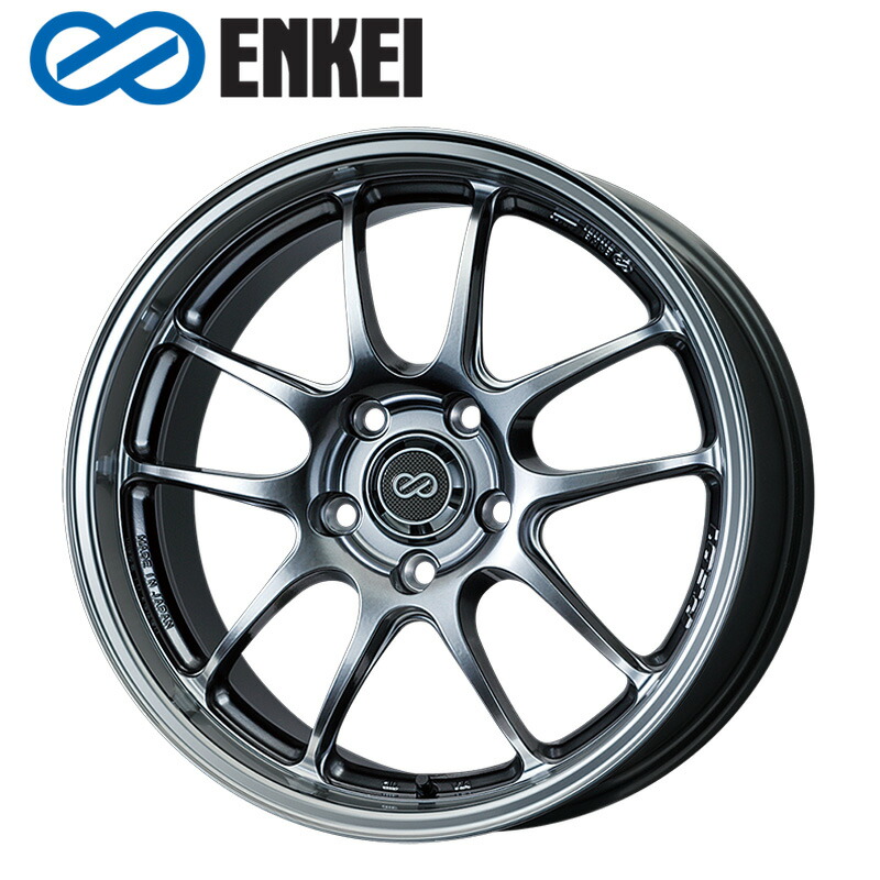 【楽天市場】ENKEI PF01SS 17×9.0J PCD114.3 5H INSET+35 ボア径φ75 プラチナマシンシルバー (M ...