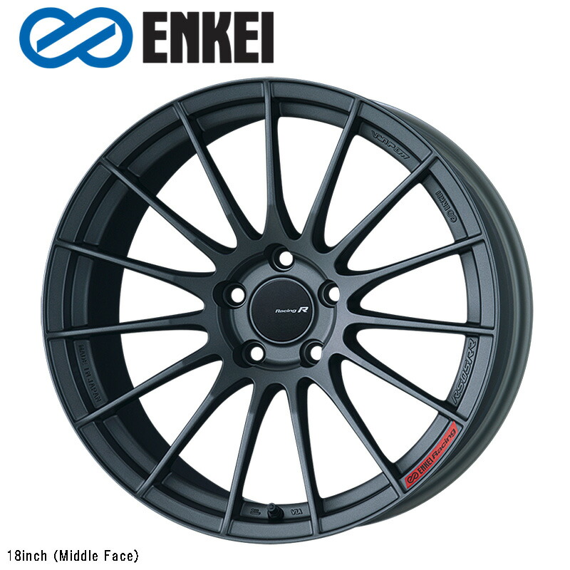 【楽天市場】ENKEI RS05RR 18×8.5J PCD114.3 5H INSET+35 ボア径φ75 STD FACE:F マット ...