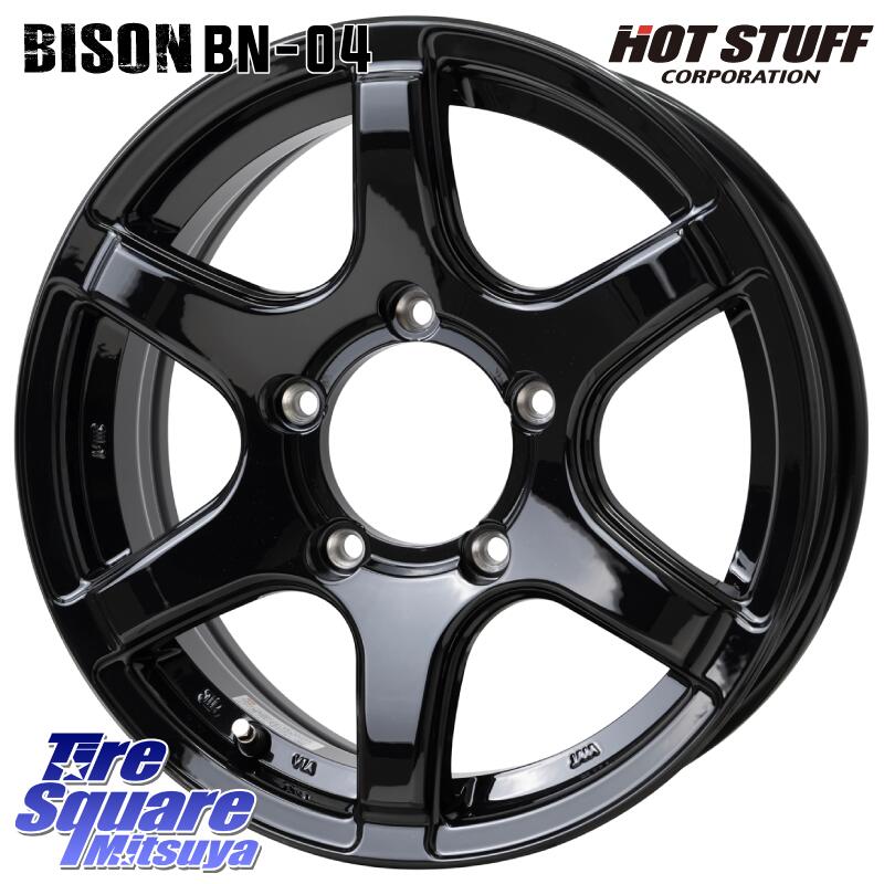 【楽天市場】HotStuff BISON BN-04 BN04 ホイール 16インチ 16 X 5.5J +22 5穴 139.7 ホイールのみ 4本価格 ジムニー：タイヤスクエアミツヤ