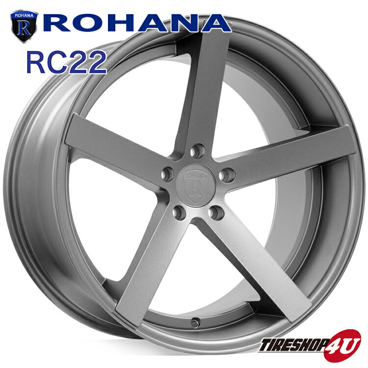 【楽天市場】【最大P47倍】ROHANA RC22 20×10.0J 5/112 +33 マットグラファイト ホイール 1本 単品：TIRE SHOP 4U 楽天市場店