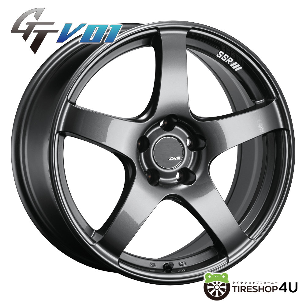 【楽天市場】【最大2000円OFF】17インチ TANABE SSR GTV01 17x7.0J 5/100 +50 HUB73Φ グラファイトガンメタエスエスアール タナベ新品アルミホイール ...