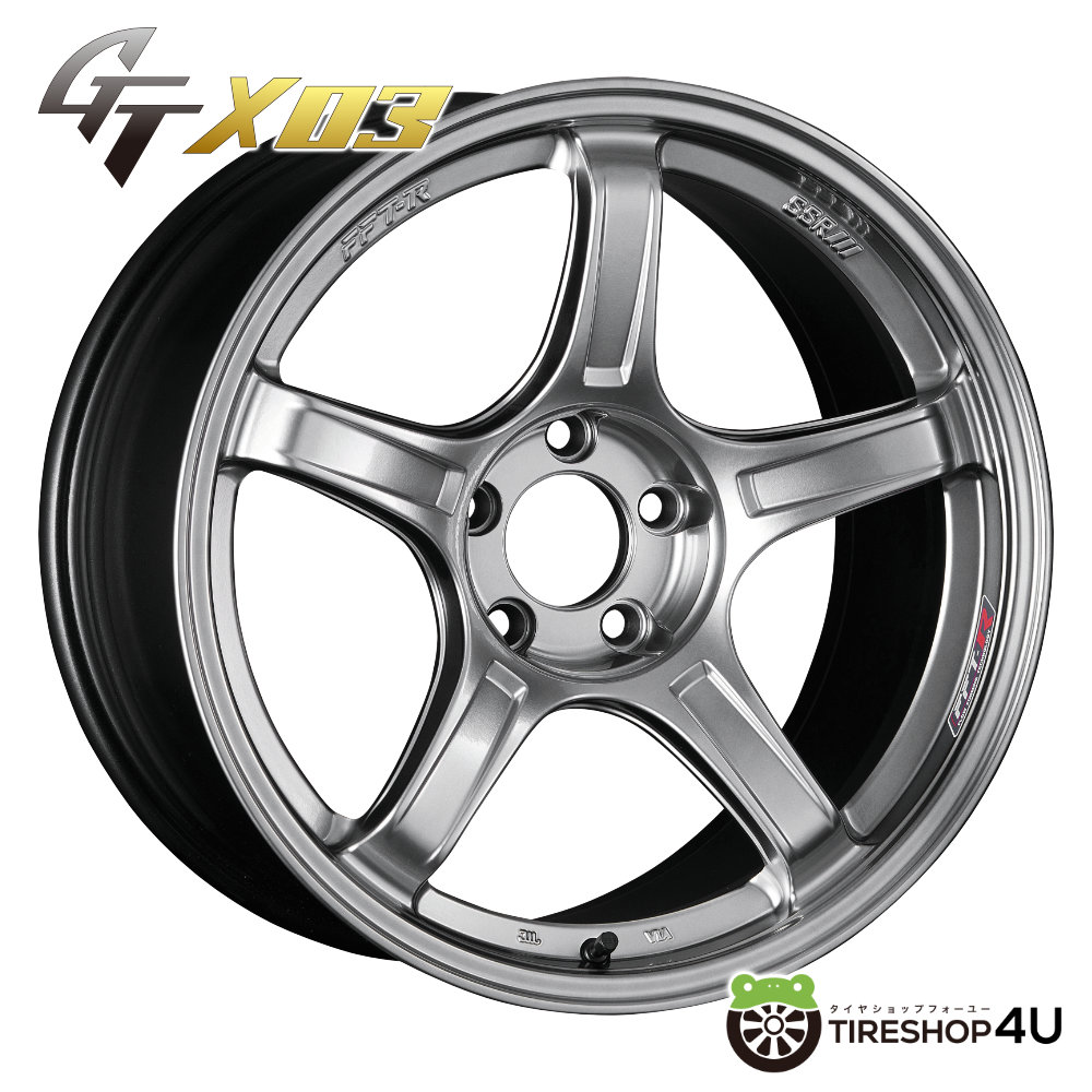【楽天市場】TANABE SSR GTX03 18x9.5J 5/100 +38 HUB73Φ クロムシルバー FACE：SCエスエスアール タナベ新品アルミホイール1本価格 [4本購入で送料 ...